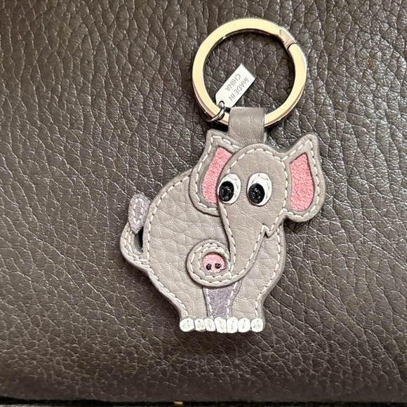 Coach | Accessories | Coach Gray Leather Key Ring | Poshmark